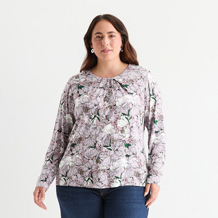 Click here for Liz Claiborne Womens Round Neck Long Sleeve Plus B... prices