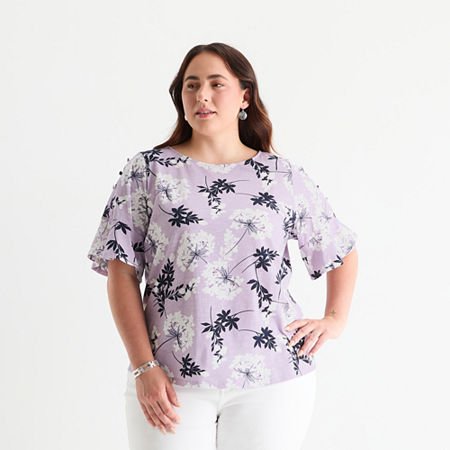 Click here for Liz Claiborne Womens Boat Neck Elbow Sleeve Plus B... prices