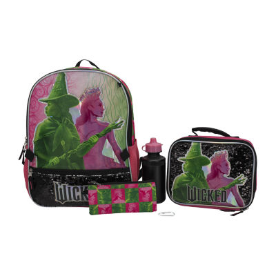 Licensed 5 Piece Wicked Backpack Set with Matching Lunch Bag, Color ...