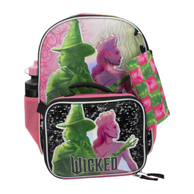 Licensed 5 Piece Wicked Backpack Set with Matching Lunch Bag, Color ...