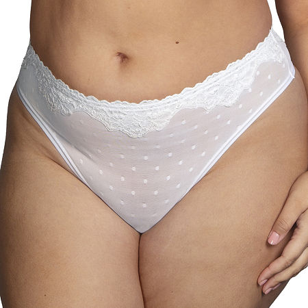 Click here for Curvy Couture Sheer Whisper High Cut Thong Panty-... prices