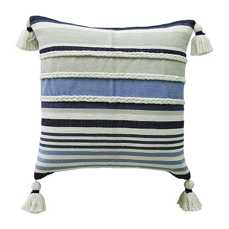 Click here for Vibhsa Braided Textured Stripe Square Throw Pillow... prices