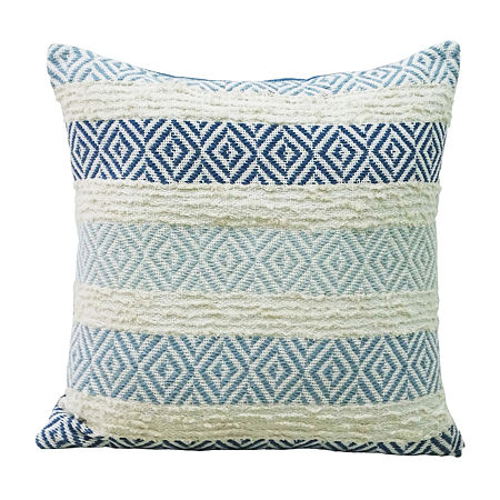 Vibhsa Linden Street Handwoven Dobby Weave Textured Stripe Decorative Pillow  20 x 20 - Multi Color