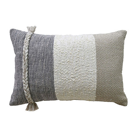 Vibhsa Linden Street Handloom Woven Wooden Textured Decorative Pillow  14 x 20 - Multi Color