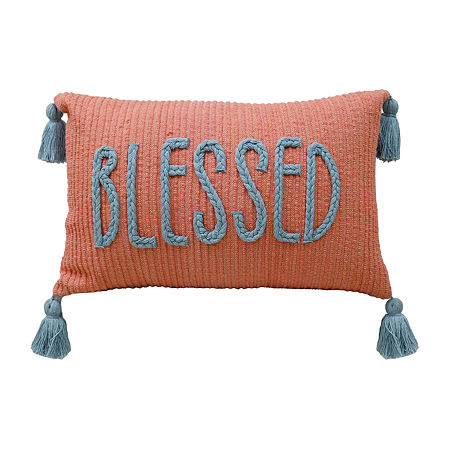 Vibhsa Linden Street Handwoven Braid Couching Decorative Pillow  14 x 24 - Multi Color