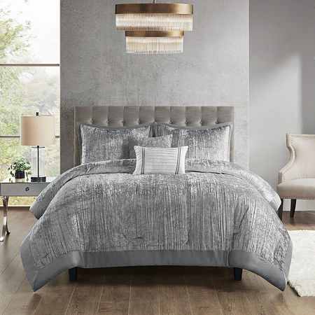 Click here for Madison Park Lee Crinkle Velvet 5-Pc. Comforter Se... prices