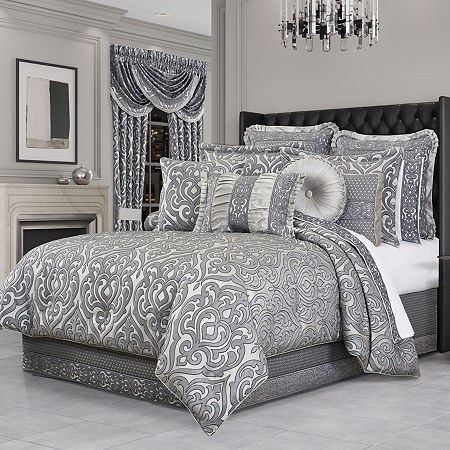 J Queen New York Bolero 4-Pc. Comforter Set  King - Pewter