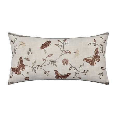 J Queen New York Santa Rosa Boudoir Decorative Pillow  11 x 21 - Linen