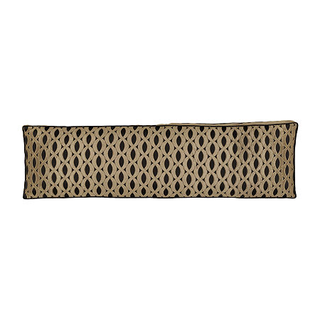 J Queen New York La Boheme Bolster Decorative Pillow  15 x 52 - Onyx