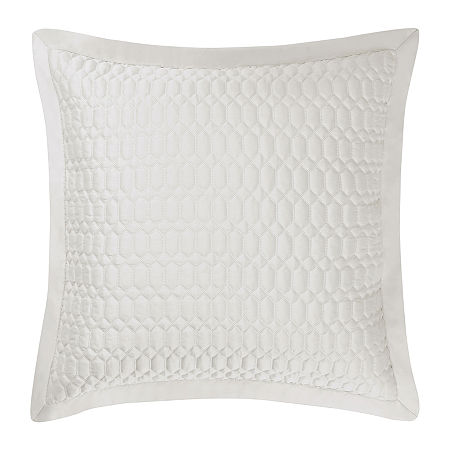 J Queen New York Brilliance Quilted Sham  European - Ivory