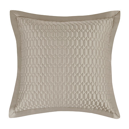 J Queen New York Brilliance Quilted Sham  European - Pebble