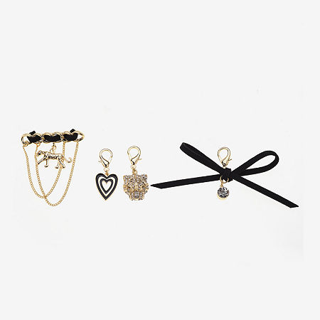 Click here for Bijoux Bar Gold Tone Heart Halloween Shoe Charm  O... prices