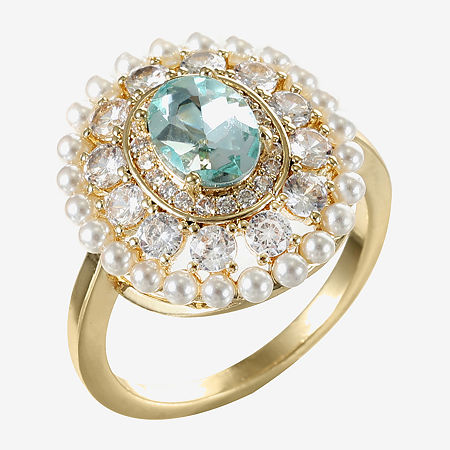 Click here for Sparkle Allure Womens Green Crystal 14K Gold Over... prices