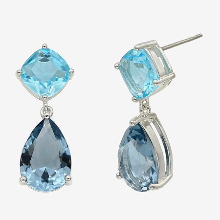 Click here for Sparkle Allure Womens Blue Crystal Pure Silver Ove... prices