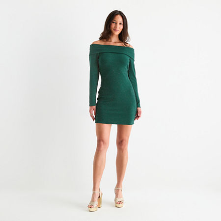 Click here for Secret Charm Womens Juniors Long Sleeve Bodycon Dr... prices