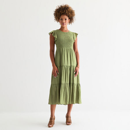 Click here for Isabel & Nina Womens Short Sleeve Midi Fit + Flare... prices