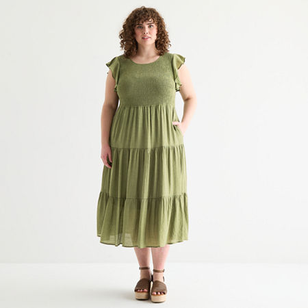 Click here for Isabel & Nina Womens Short Sleeve Midi Plus Fit +... prices