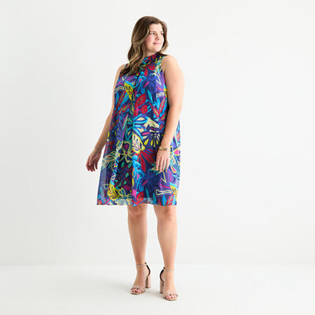Click here for Robbie Bee Womens Sleeveless Plus Shift Dress  14w... prices