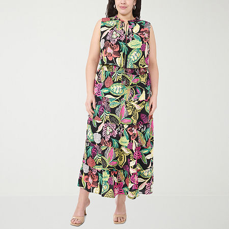 Click here for Sam And Jess Womens Sleeveless Floral Plus Maxi Dr... prices
