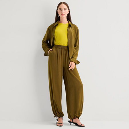 Click here for Worthington Womens High Rise Pull-On Pant  Large... prices