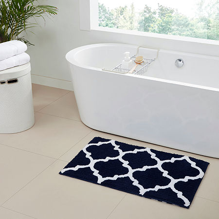 Click here for Better Trends Marrakesh Bath Rug  One Size  Blue prices