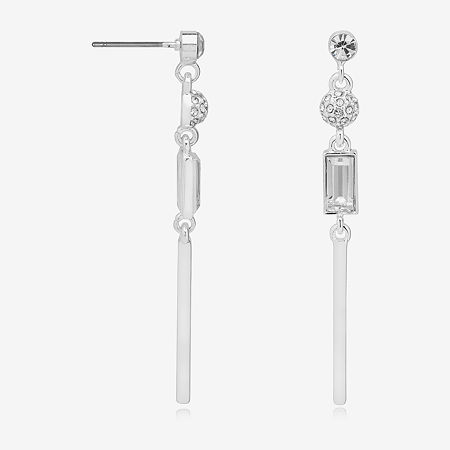 Click here for Bijoux Bar Silver Tone Womens Glass Bar Rectangula... prices