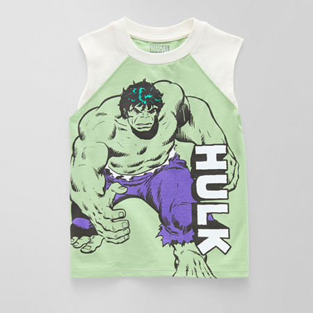 Click here for Toddler Boys Crew Neck Sleeveless Hulk Tank Top  4... prices