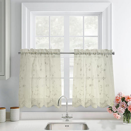 Click here for Grandeur 2-pc. Rod Pocket Window Tier  One Size  B... prices