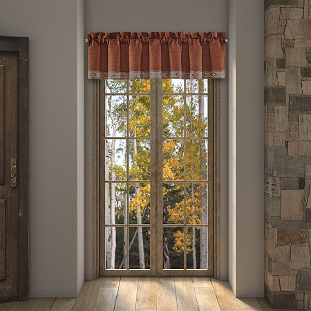 J Queen New York Jackson Lodge Window Straight Valance  18 x 88 - Clay
