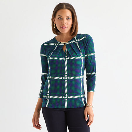 Click here for Liz Claiborne Womens Keyhole Neck 3/4 Sleeve Adapt... prices