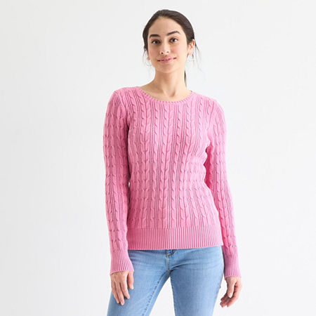 Click here for St. Johns Bay Womens Crew Neck Adaptive Long Sleev... prices