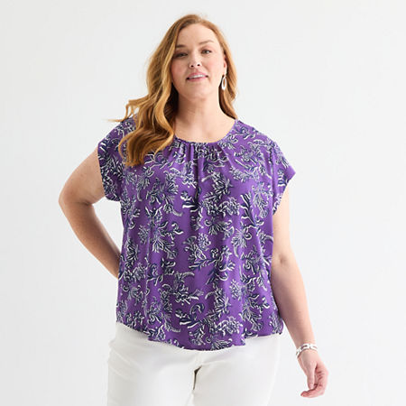 Click here for Liz Claiborne Womens Crew Neck Short Sleeve Satin... prices