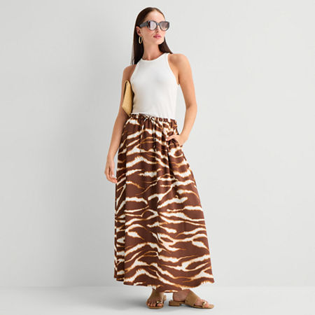Click here for Worthington Womens Maxi Skirt  Large  Brown prices
