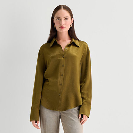 Click here for Worthington Womens Long Sleeve Blouse  Small  Gree... prices