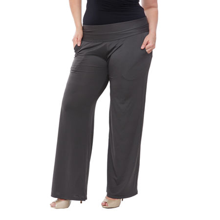 Click here for Plus Size White Mark Solid Palazzo Pants prices