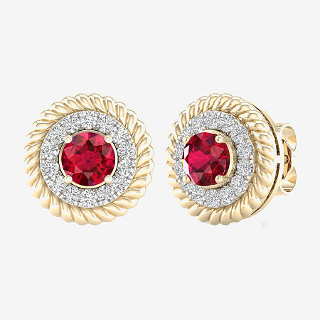 Click here for 1/3 CT. T.W. Lead Glass-Filled Red Ruby 10K Gold 1... prices