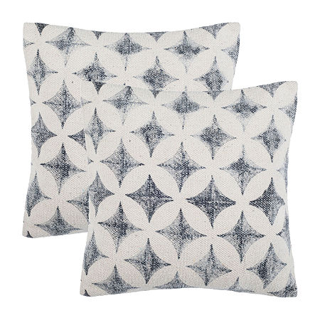 Click here for Safavieh Kalen 18 x 18 Pillow (Set of 2) - Black/w... prices