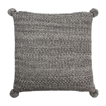 Click here for Safavieh Pom Pom Knit Square Throw Pillow  One Siz... prices
