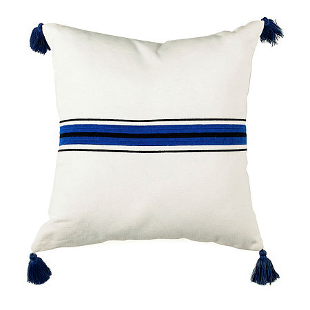 Click here for Safavieh Orlanda 16 x 16 Pillow - White/navy prices