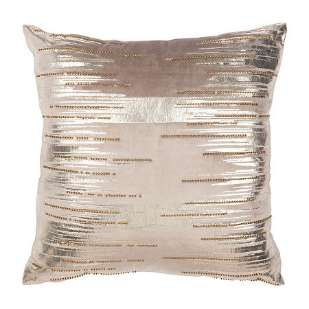 Safavieh Prasla 18 x 18 Pillow - Taupe/gold