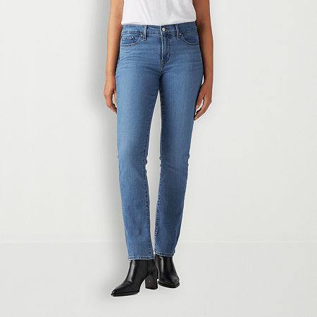 Levis Womens Mid Rise 314 Shaping Staight Jeans  32  Blue