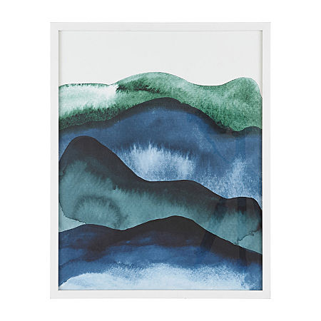 Click here for Echo Framed Wall Art - Denim/blue green prices