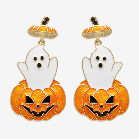 Click here for Mixit Halloween Pumpkin Ghost Womens Black Glass D... prices