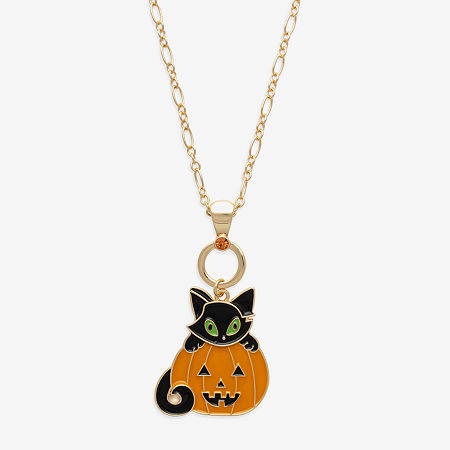 Click here for Mixit Halloween Pumpkin Cat Womens Multi Color Gla... prices