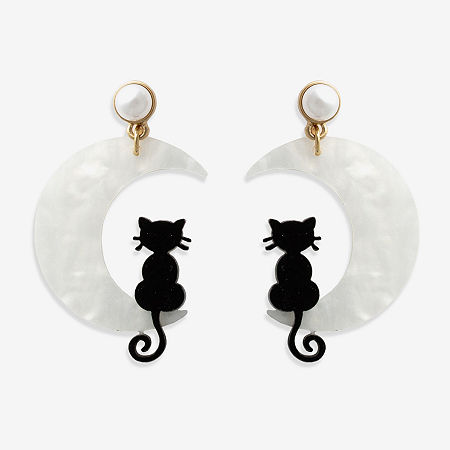 Click here for Mixit Halloween Cat Womens Simulated Pearl Moon Dr... prices