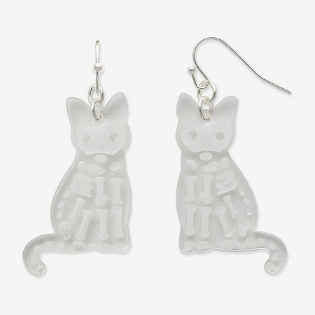 Click here for Mixit Halloween Skeleton Cat Womens Drop Earrings... prices