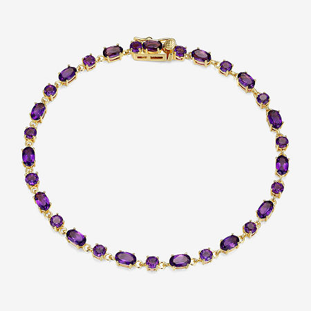 Click here for Womens Genuine Purple Amethyst 18K Gold Over Silve... prices