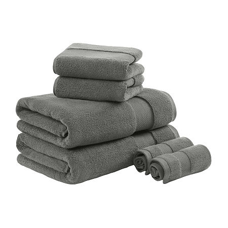Madison Park Signature Turkish Cotton 6-Pc. Bath Towel Set - Charcoal