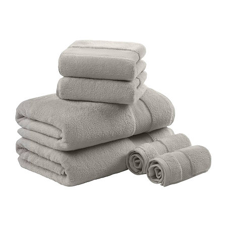 Madison Park Signature Turkish Cotton 6-Pc. Bath Towel Set - Silver