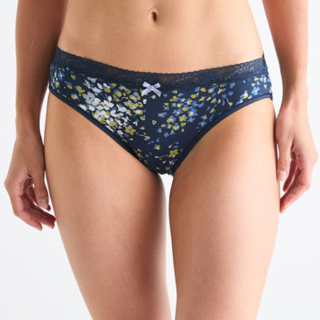 Click here for Ambrielle Cotton Bikini Panty  Large  Blue prices